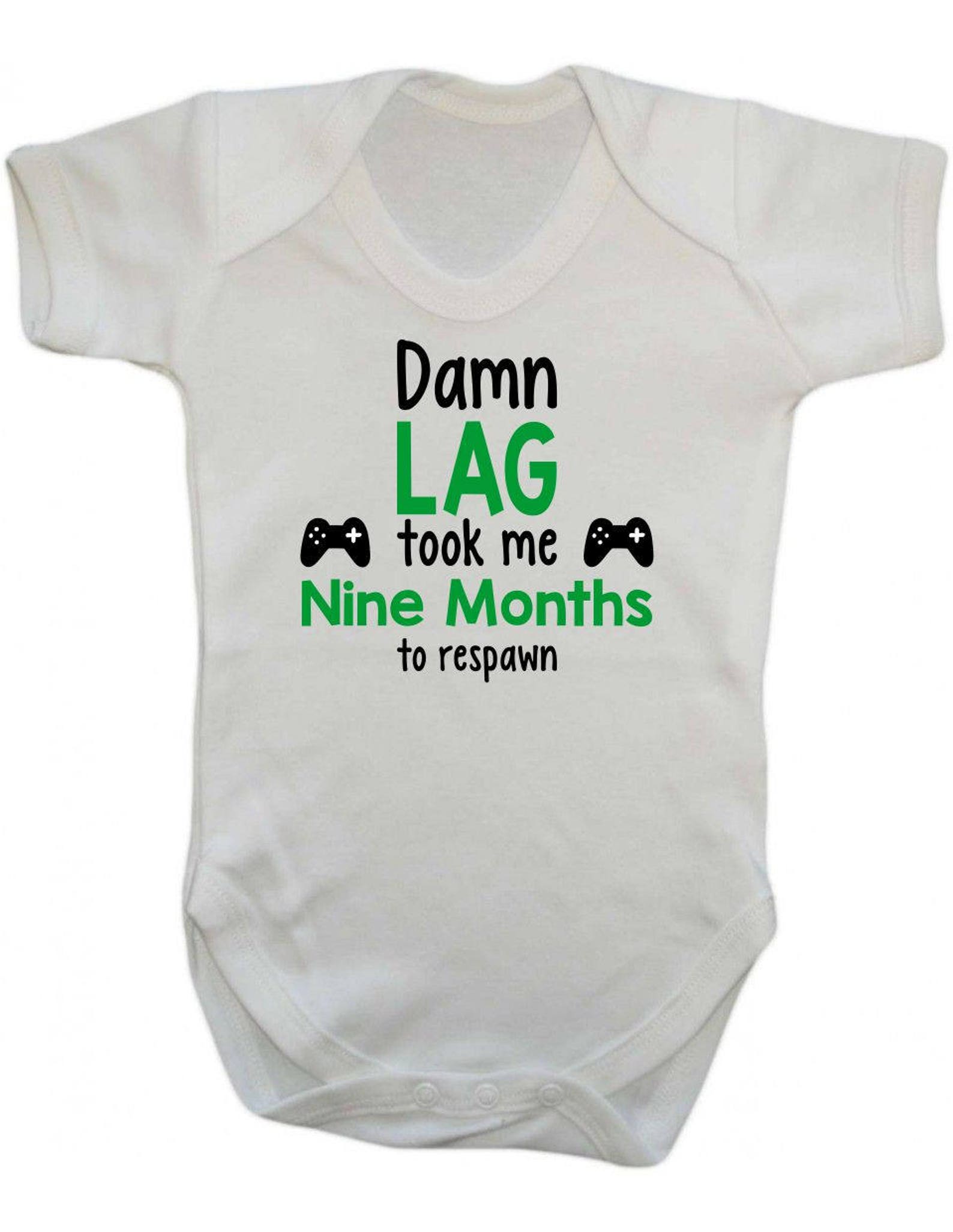 Gamer Baby Vest 9 Months to Respawn Gaming Lag New Baby - Etsy