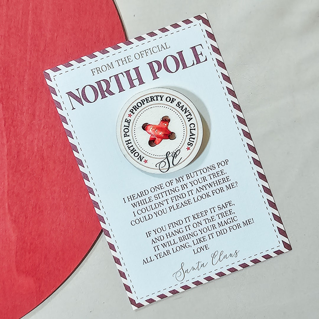 Lost Button | Santa's Lost Button | Property of Santa | Christmas Eve ...