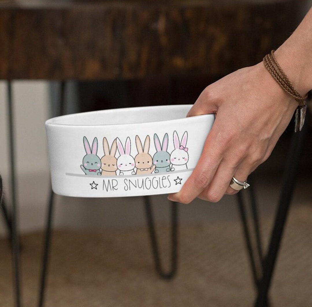 Personalised Rabbit Bowl | Rabbit Christmas Gift | New Rabbit Present ...