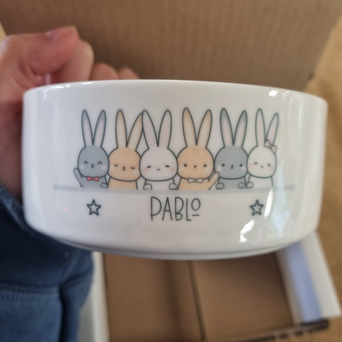 Personalised Rabbit Bowl Rabbit Christmas Gift New Rabbit - Etsy