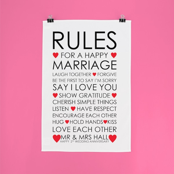 Marriage Rules - Etsy