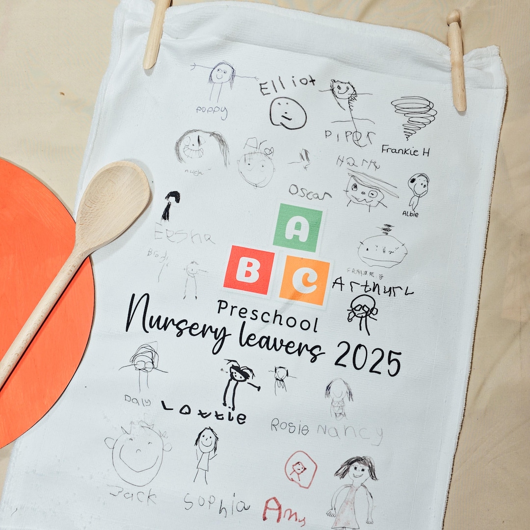 School Leaver Tea Towel | School Drawing Towel | Drawing Towel ...