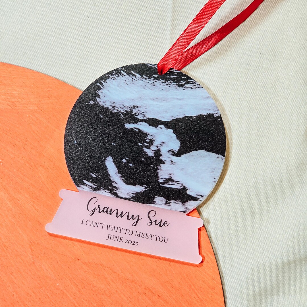 Baby Scan Decoration | Bumps 1st Christmas | Baby Due Christmas Bauble ...