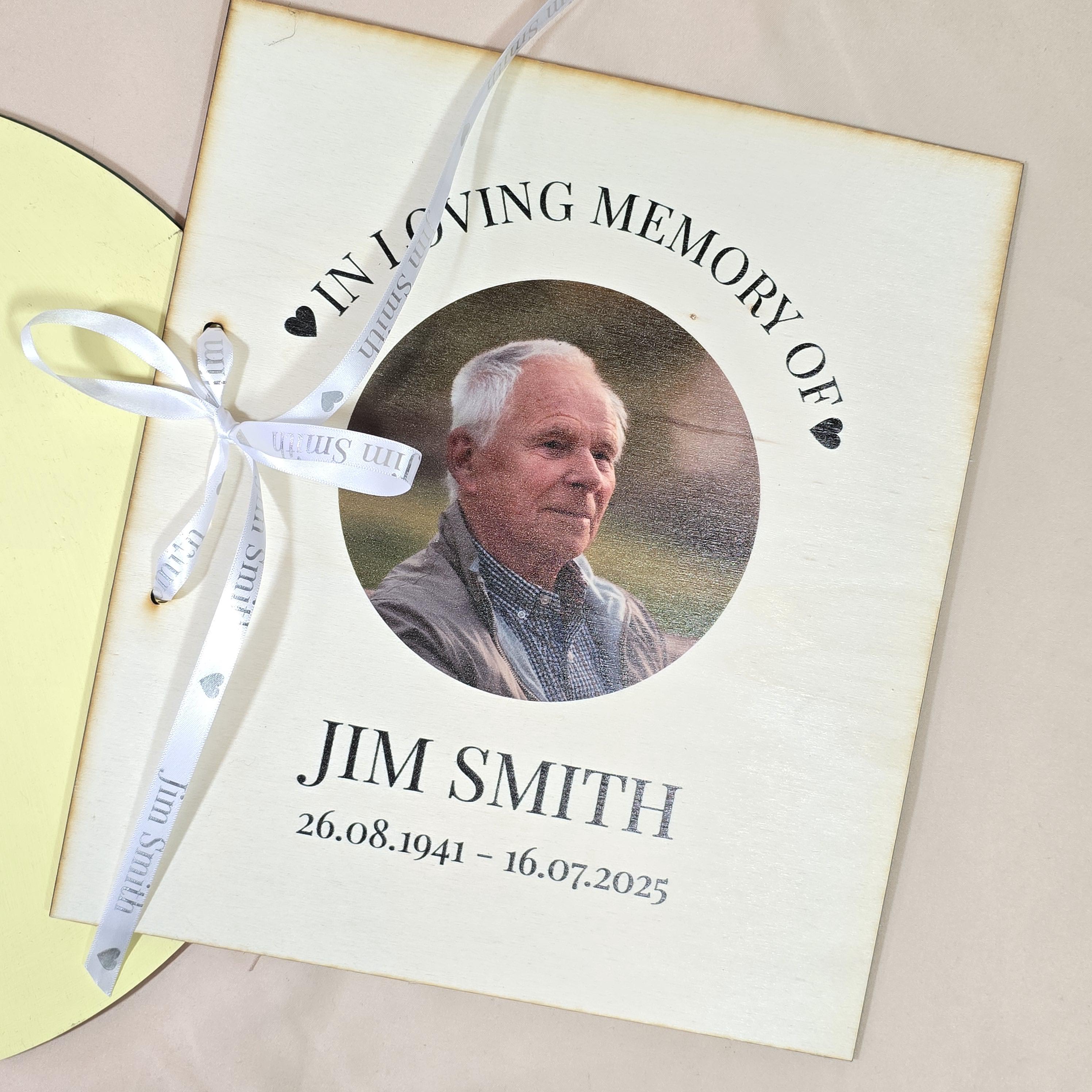 Personalised Memorial Card Book | in Loving Memory Keepsake Folder ...