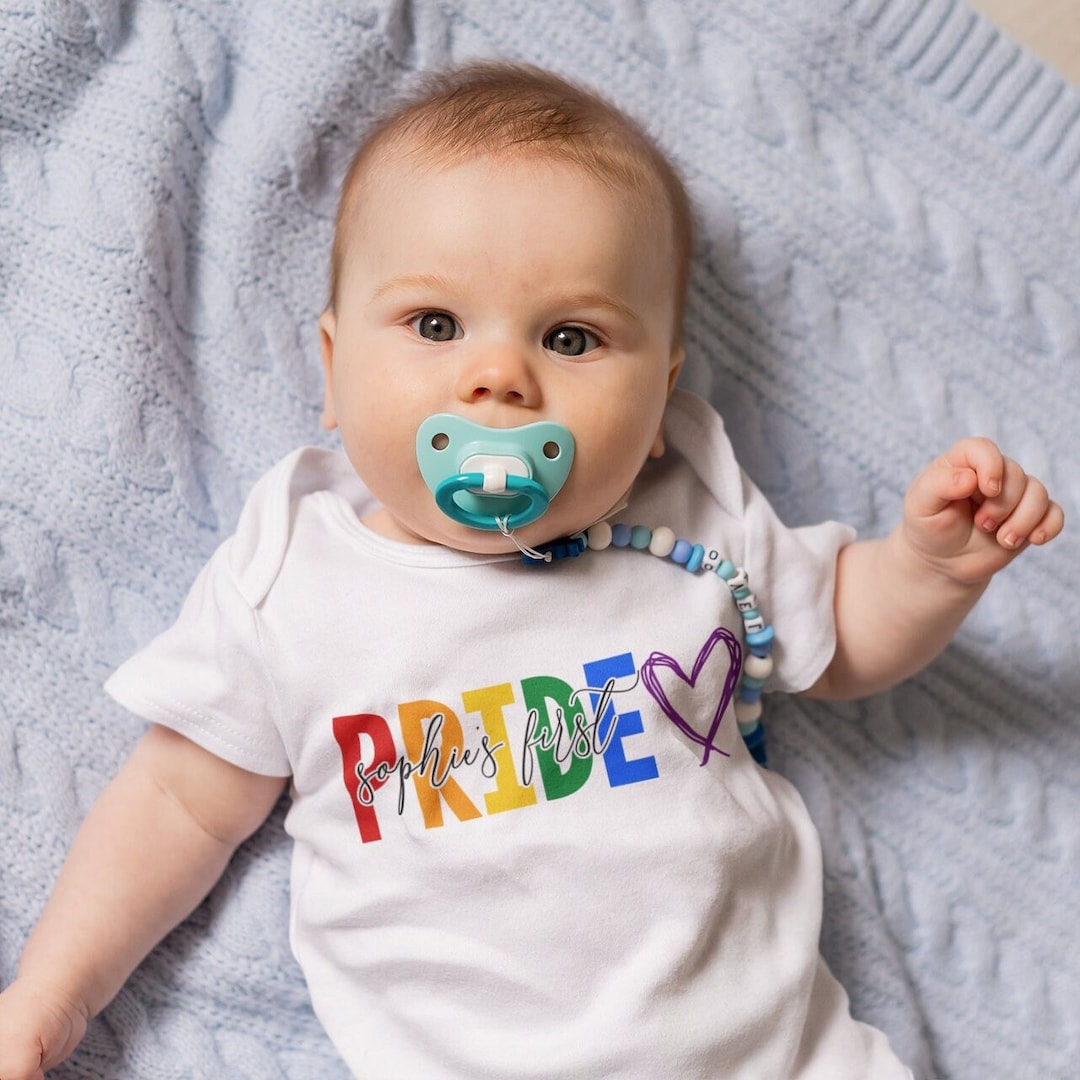 First Pride Baby Vest 1st Pride Outfit Rainbow Gift LGBTQ+ Community ...