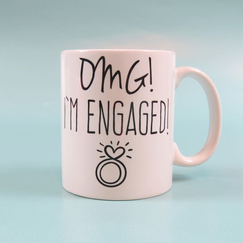 Engagement Coffee Mug OMG I'm Engaged Just Engaged Gift - Etsy UK