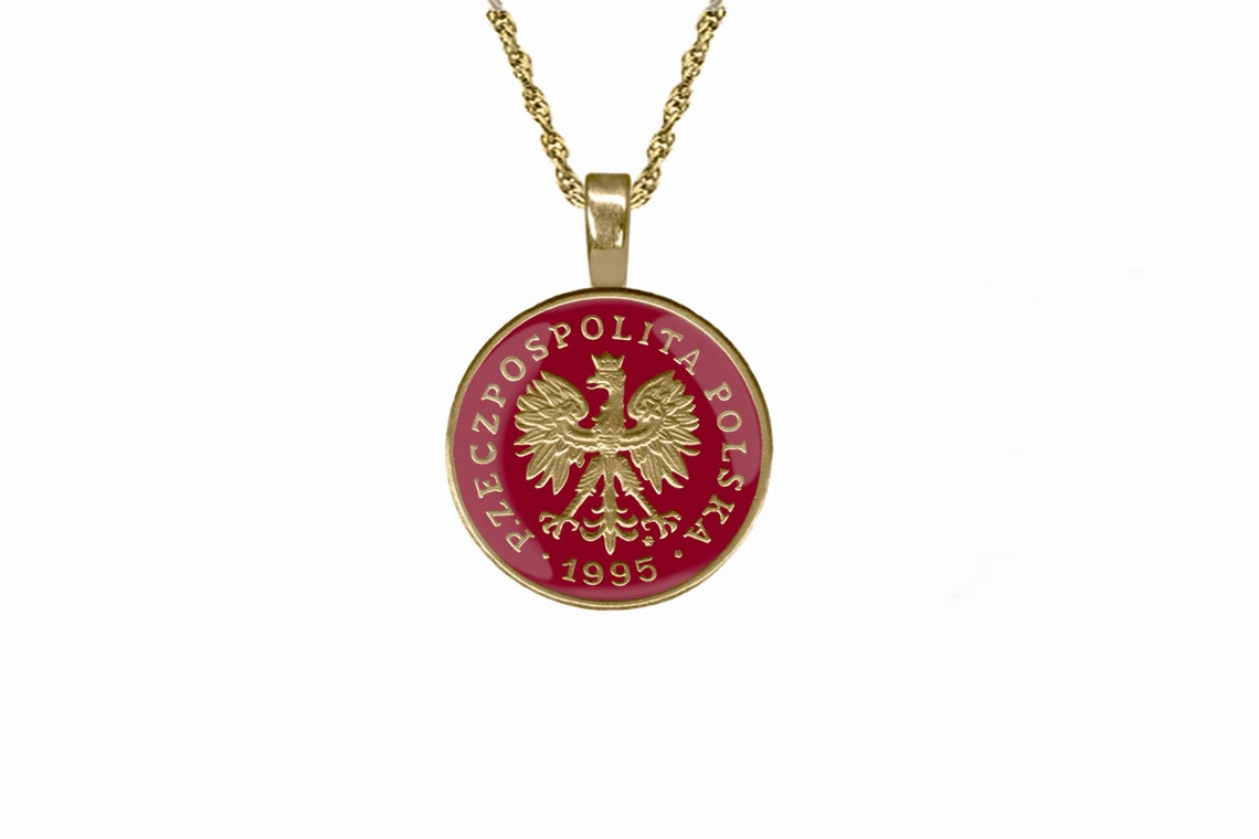 Polish Eagle Pendant Hand Enamelled Polska Jewellery Gold - Etsy