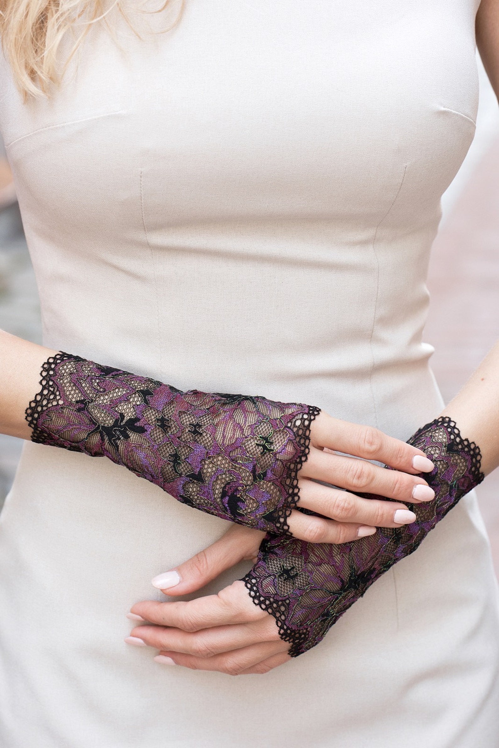 Black Mittens Fingerless Gloves 68' 17 Cm Witch - Etsy