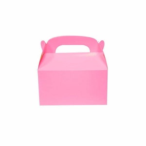 Light Pink Treat Boxes With Handle | 6 Pack | Favour Box | Gift Lolly ...