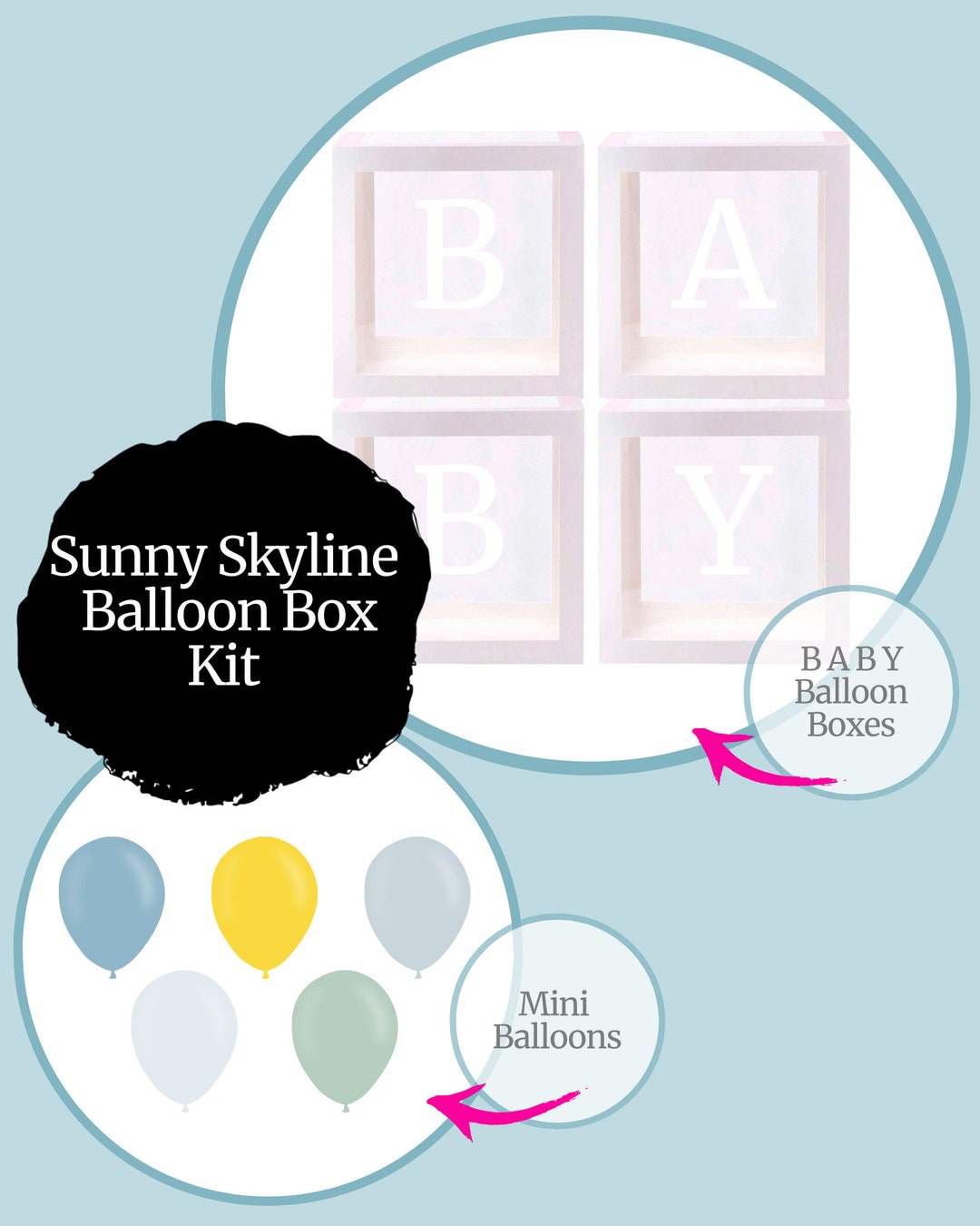Sunny Skyline BABY Balloon Box Kit Party Decorations Celebration ...