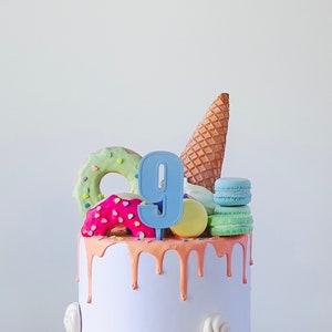 Number 9 Cake Topper custom Colour Party Decorations Celebration ...