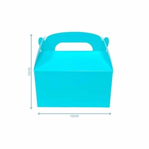 Light Blue Treat Boxes With Handle | 6 Pack | Favour Box | Gift Lolly ...