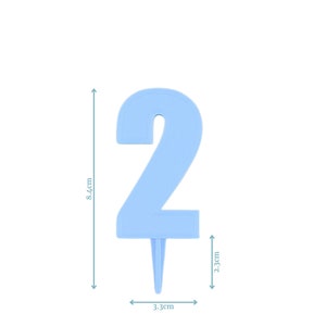 Number 2 Cake Topper custom Colour Party Decorations Celebration ...