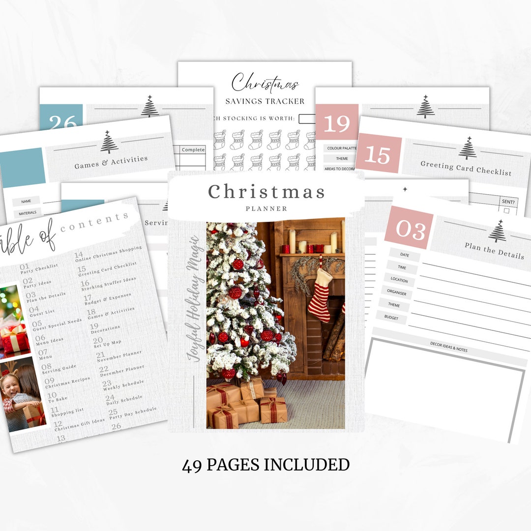 Christmas Party Planner | Digital Download | Party Planner | Printable ...