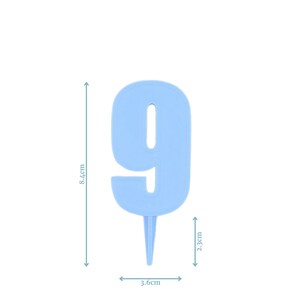 Number 9 Cake Topper custom Colour Party Decorations Celebration ...