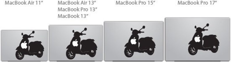 Italian Scooter MacBook Decal Sticker,choose Your Size - Etsy