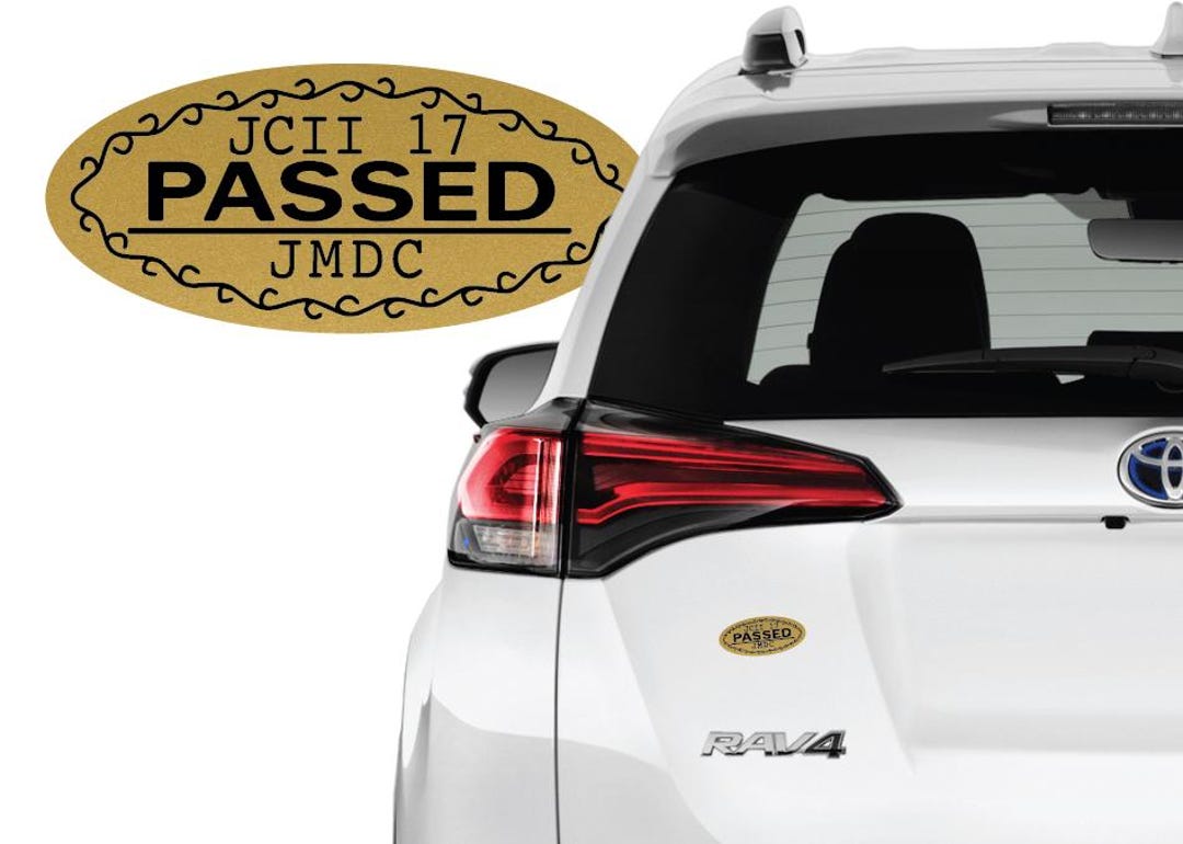 JMDC Passed JCII Old Camera Vintage SLR Gold Car Sticker Japan Camera ...