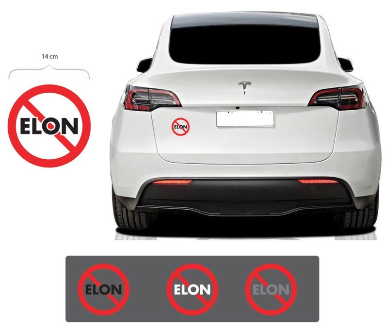 Anti Elon Musk Tesla Car Decal Bumper Sticker - Etsy