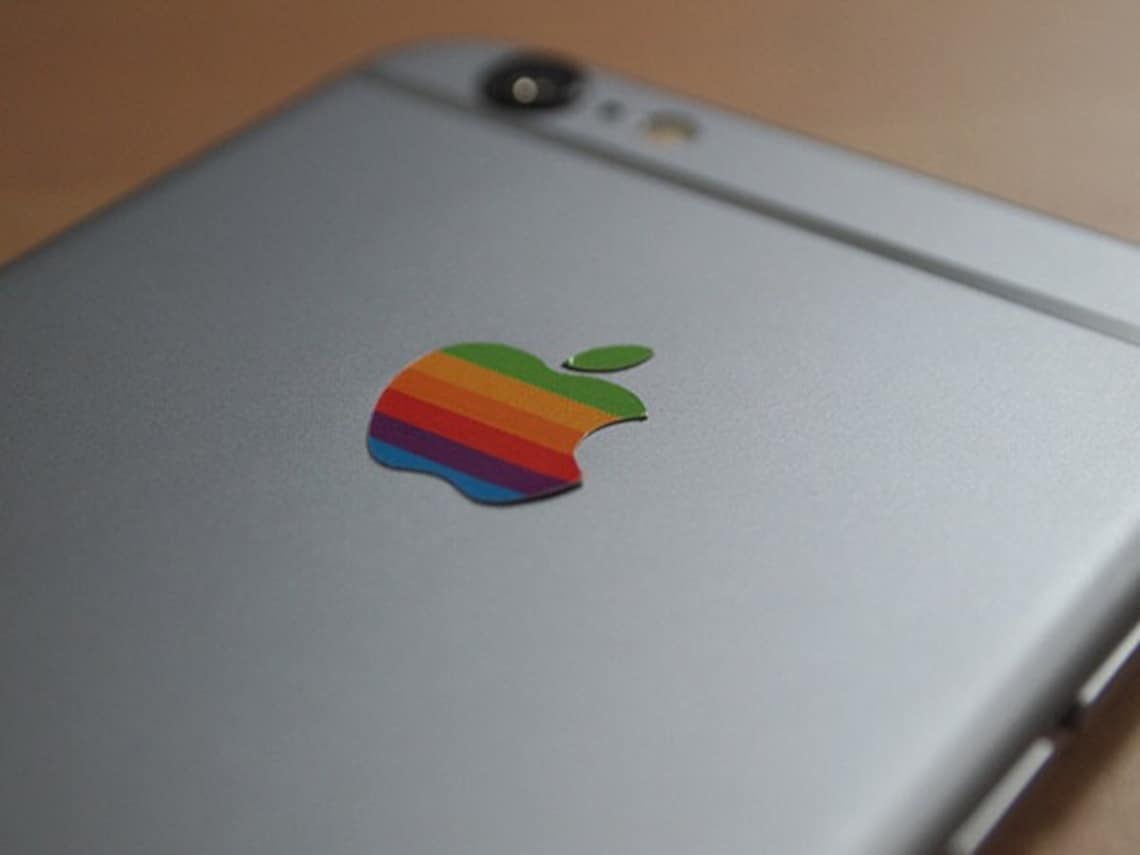 Set of 2 Retro Vintage Apple Rainbow Logo Iphone 11 Iphone - Etsy