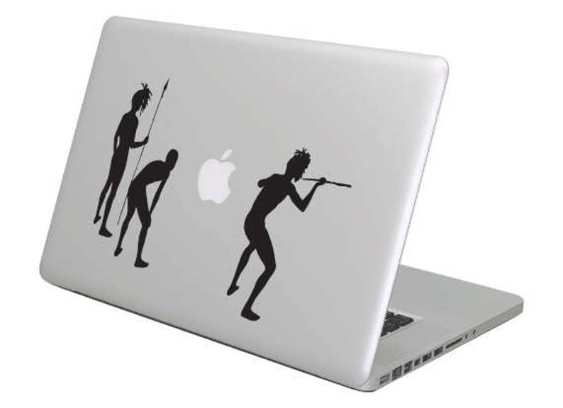 Banksy Primal Natives Hunt MacBook Decal Sticker, Choose Your Size. - Etsy