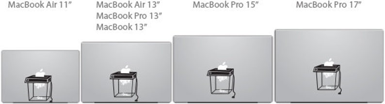 Paper shredder MacBook Decal sticker. Choose your size. | Etsy