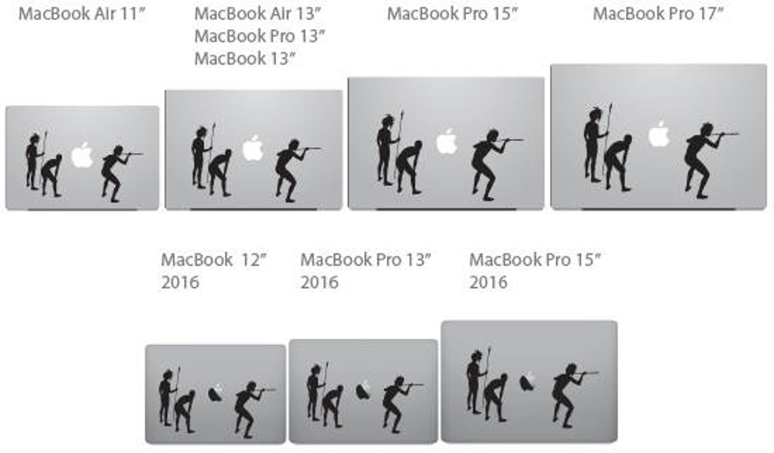 Banksy Primal Natives Hunt MacBook Decal Sticker, Choose Your Size. - Etsy