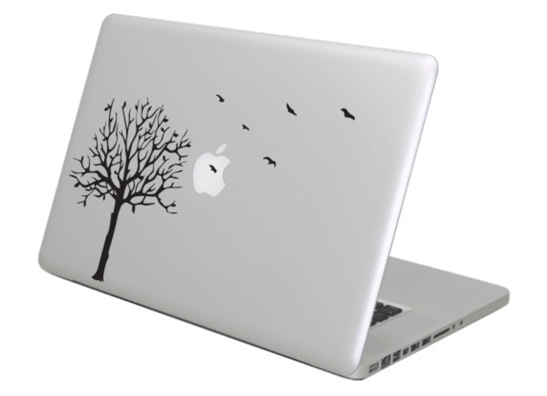 Tree and Birds MacBook Decal Sticker. Choose Your Size. Laptop People ...