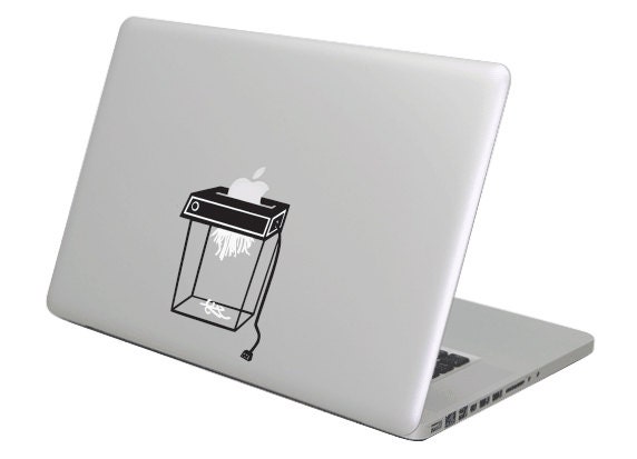 Paper shredder MacBook Decal sticker. Choose your size. | Etsy