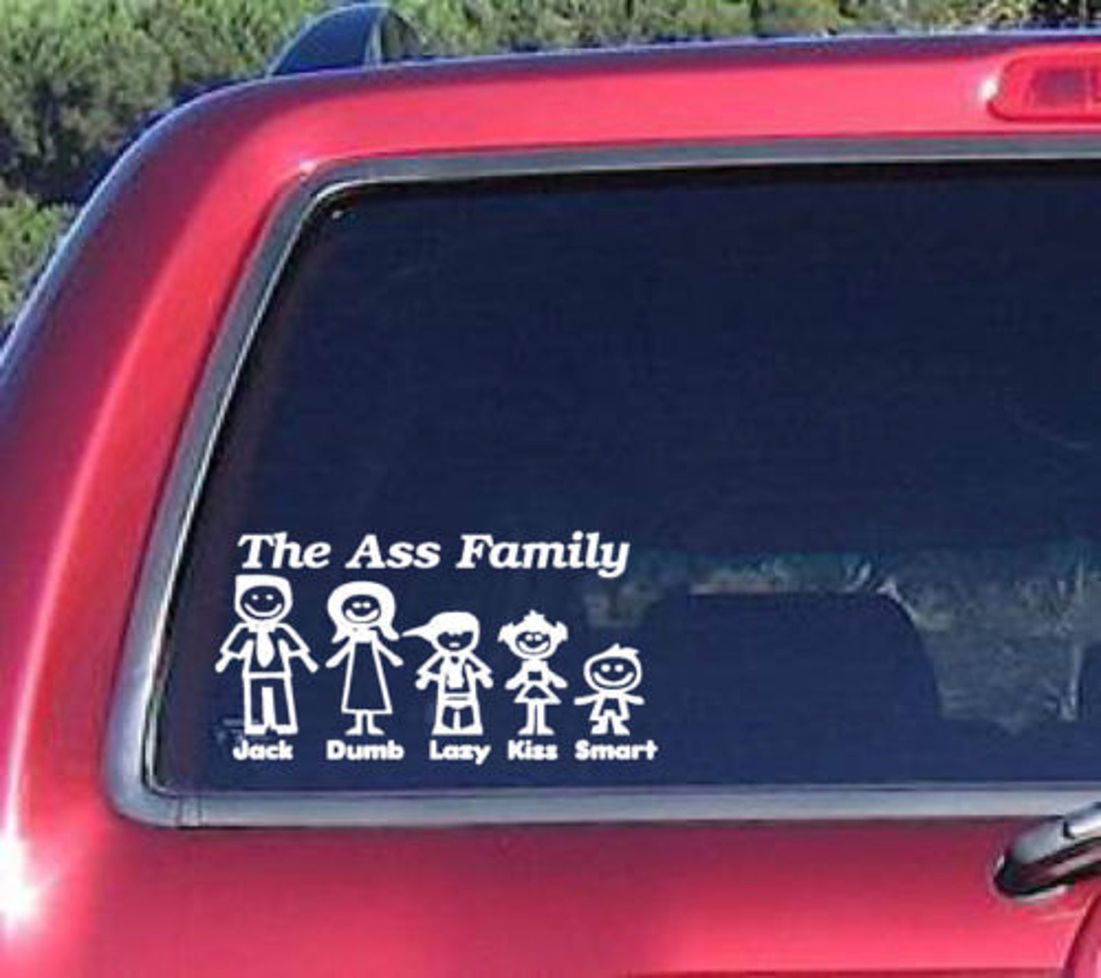 Ass Family Vinyl Graphic Decal Car Window Sticker Funny - Etsy