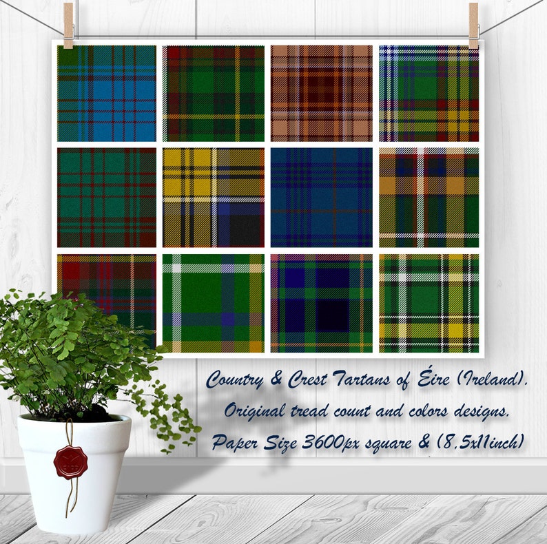 Irish Tartan / Donegal / Down / Dublin / Fermanagh County Tartan ...