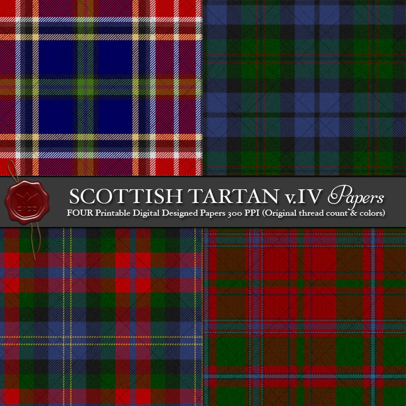 Digital Printable Scottish Tartan Plaid: Highland Clan Dundas, Dundas ...
