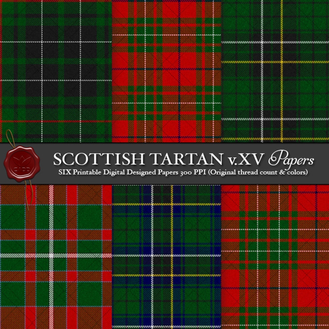 Digital Printable Scottish Tartan Plaid: Highland Clan Macaulay & Clan ...