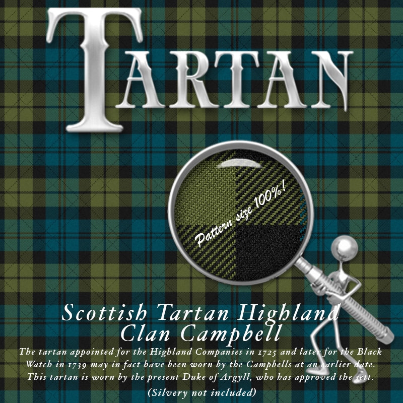 Digital Printable Scottish Tartan Plaid: Highland Clan Campbell ...