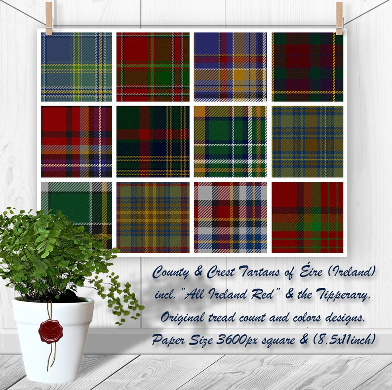 Irish Tartans / Tipperary / Limerick / Kerry / Cork / County Tartan ...
