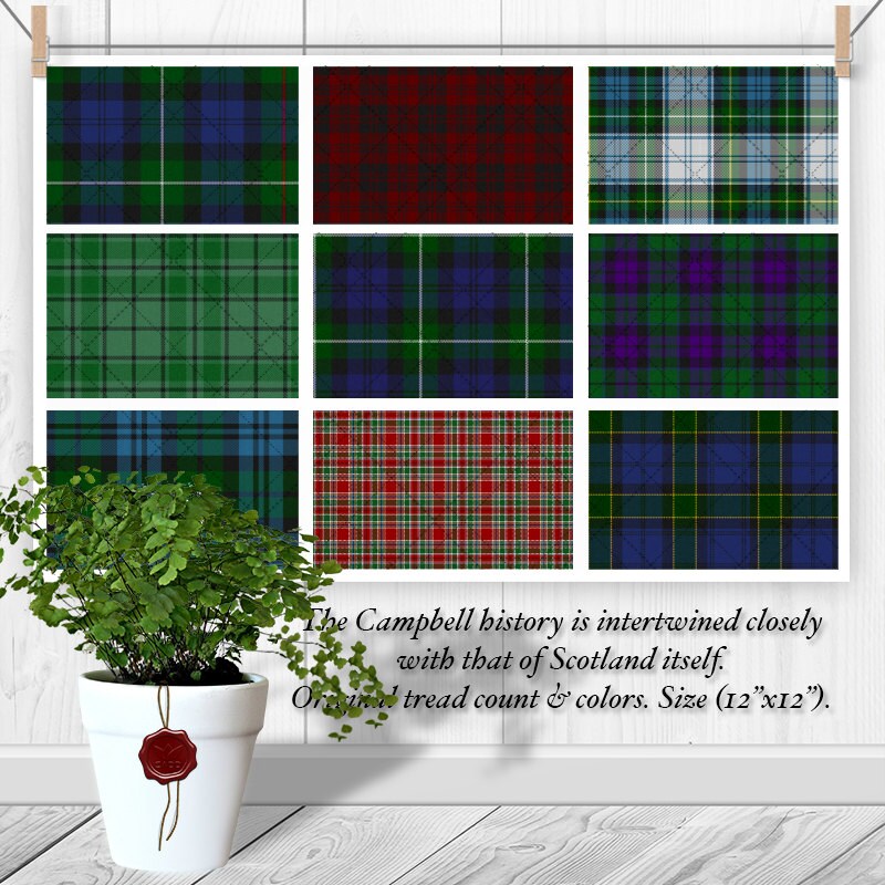 Digital Printable Scottish Tartan Plaid: Highland Clan Campbell ...