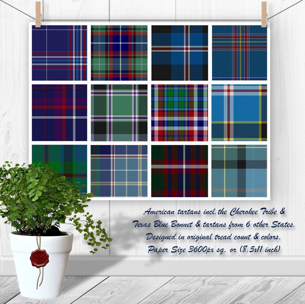 American Tartans / US Tartan, Cherokee, Italian, Jewish, Scottish ...