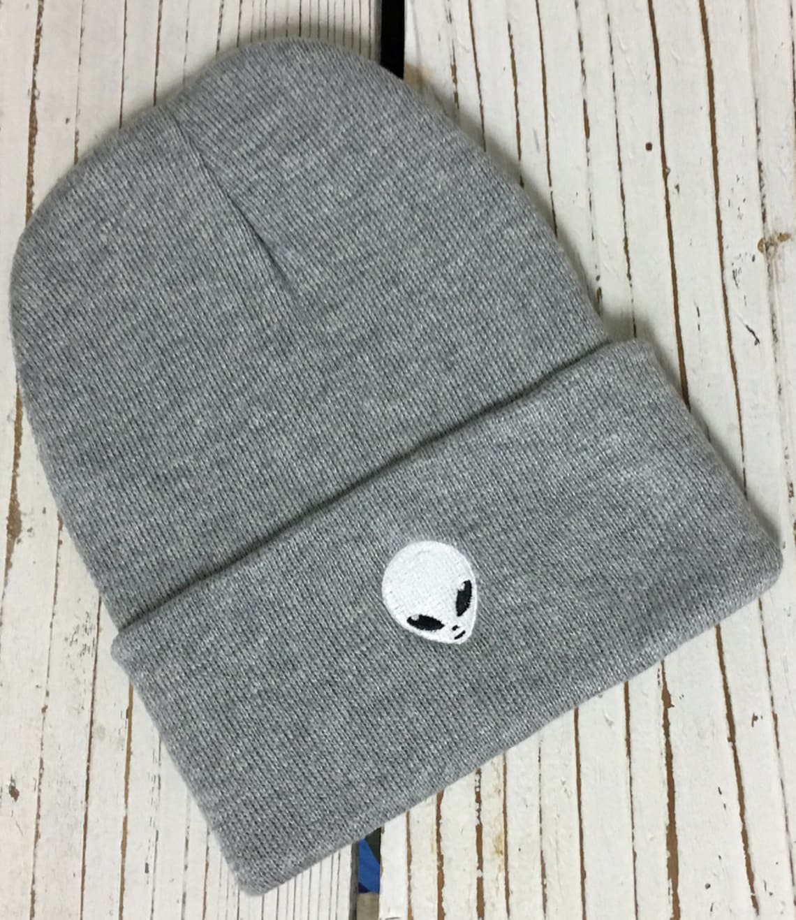 ALIEN Embroidered Beanie Alien Cuffed Beanie Embroidered | Etsy
