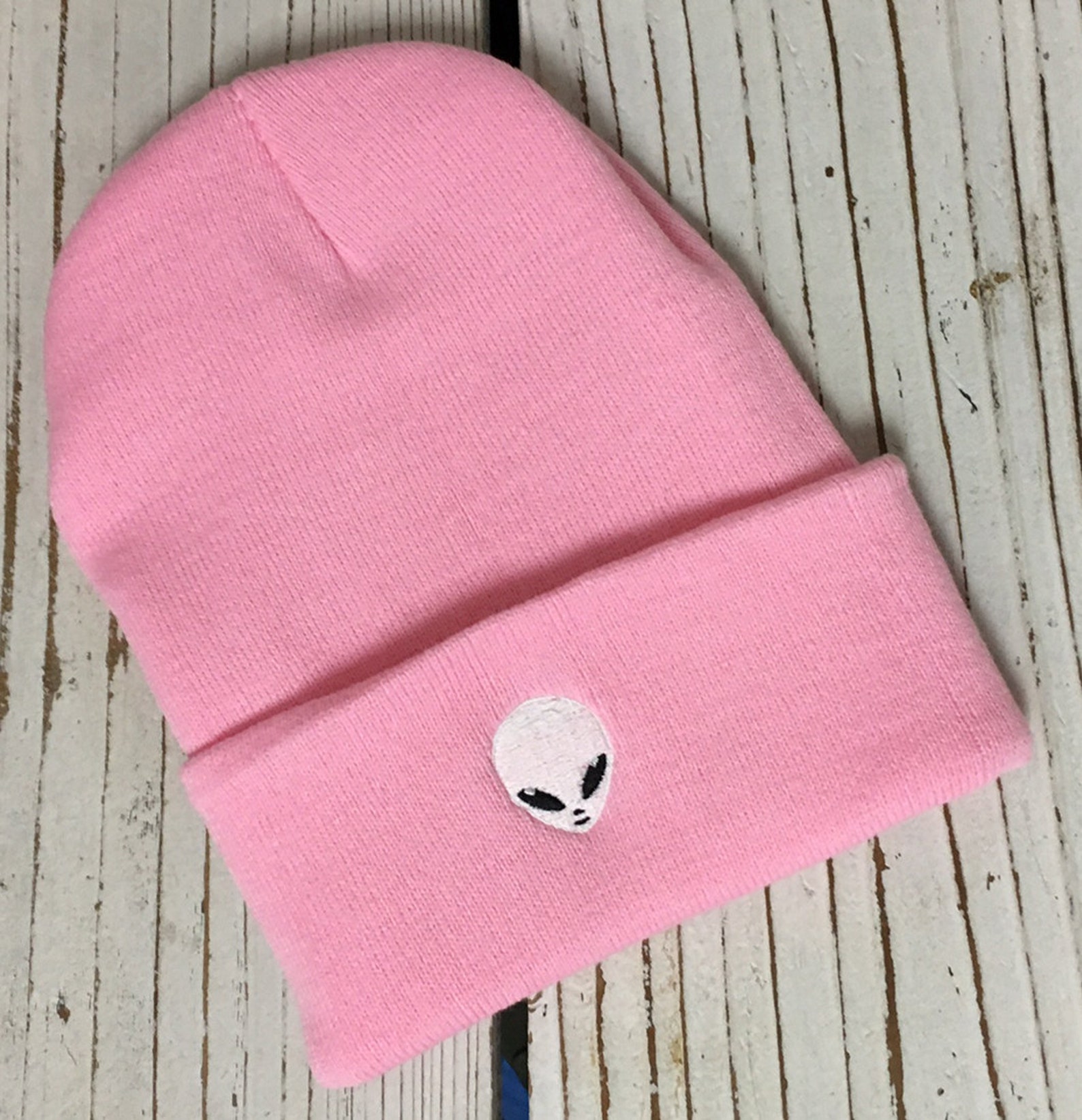 ALIEN Embroidered Beanie Alien Cuffed Beanie Embroidered | Etsy