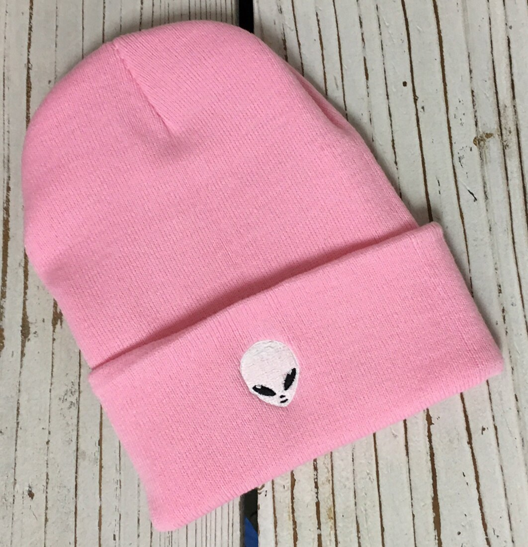 ALIEN Embroidered Beanie Alien Cuffed Beanie Embroidered - Etsy