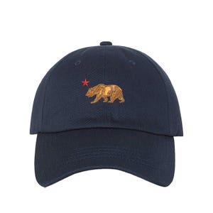 California Republic Bear Hat, Embroidered Cali Bear Dad Hat, Cali Star ...