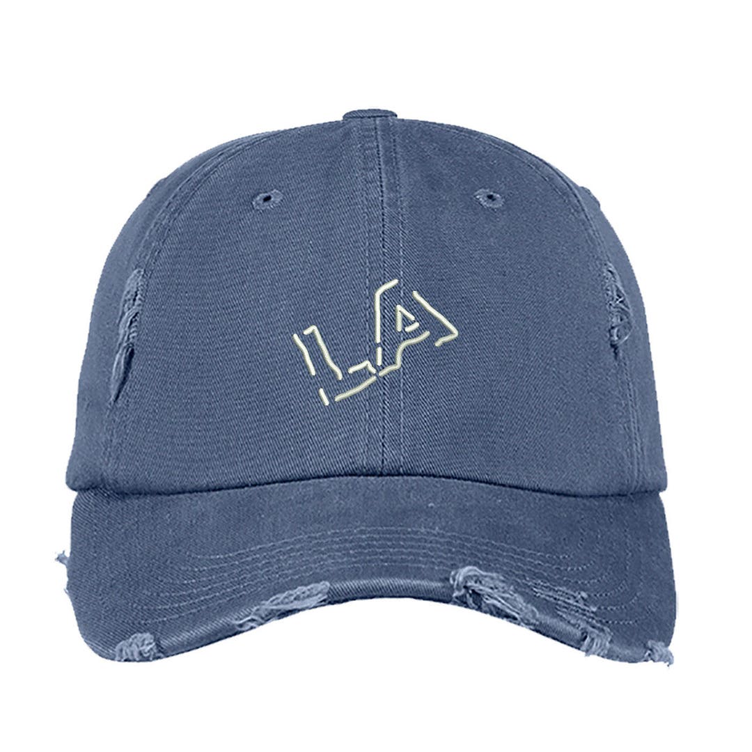 LA SLANT Distressed Dad Hat, Embroidered Los Angeles County Slanted Hat ...