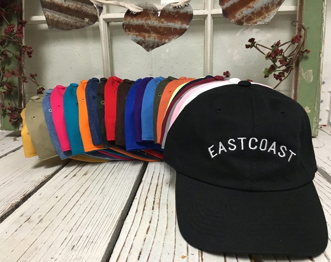 New EASTCOAST Embroidered Baseball Cap Low Profile Curved Bill ...