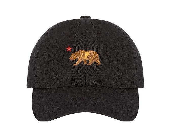 California Bear Style Embroidered Hat - Etsy