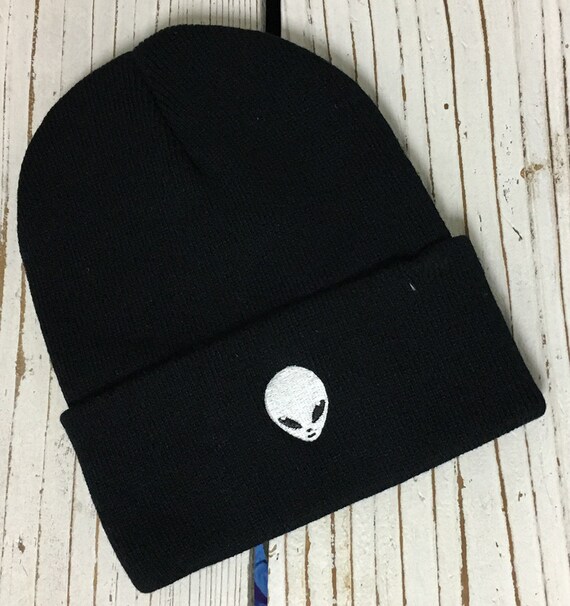 ALIEN Embroidered Beanie Alien Cuffed Beanie Embroidered | Etsy