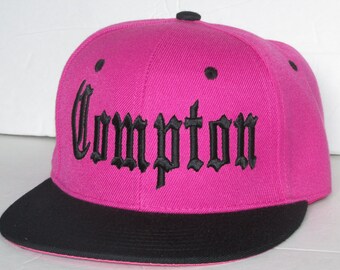 New Hat COMPTON Navy Blue/gray 3 D Embroidered Flat Bill | Etsy