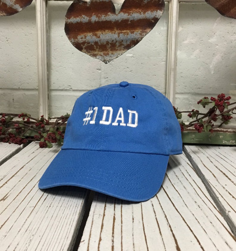 Number One Dad Baseball Cap Fathers Day Hat 1 DAD Hat Dad | Etsy