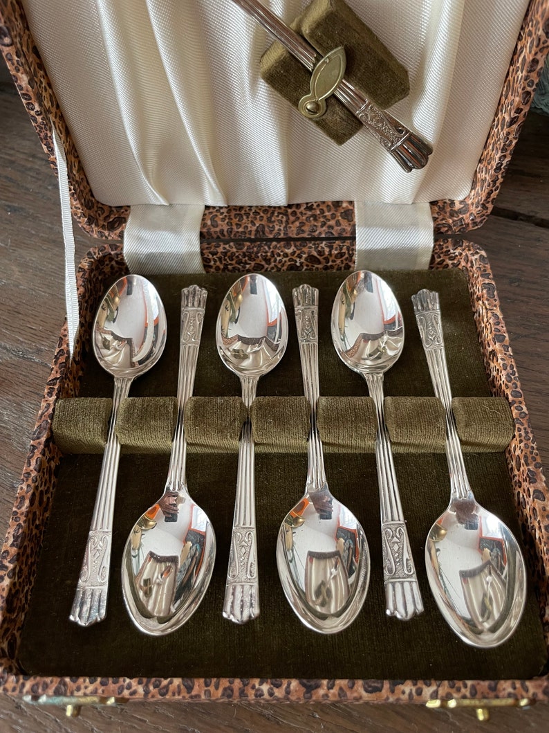 1930s Yeoman Vintage tea and jam spoon boxed set - Etsy 日本