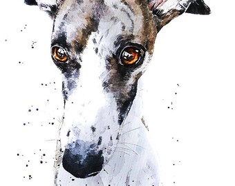 Whippet art | Etsy