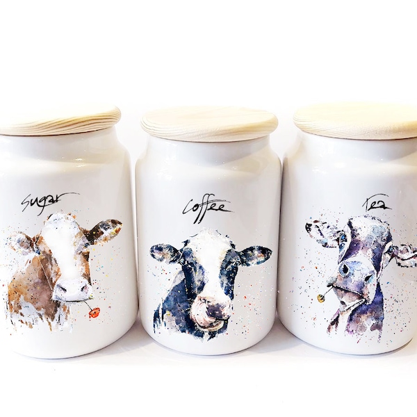 Cow Canisters - Etsy