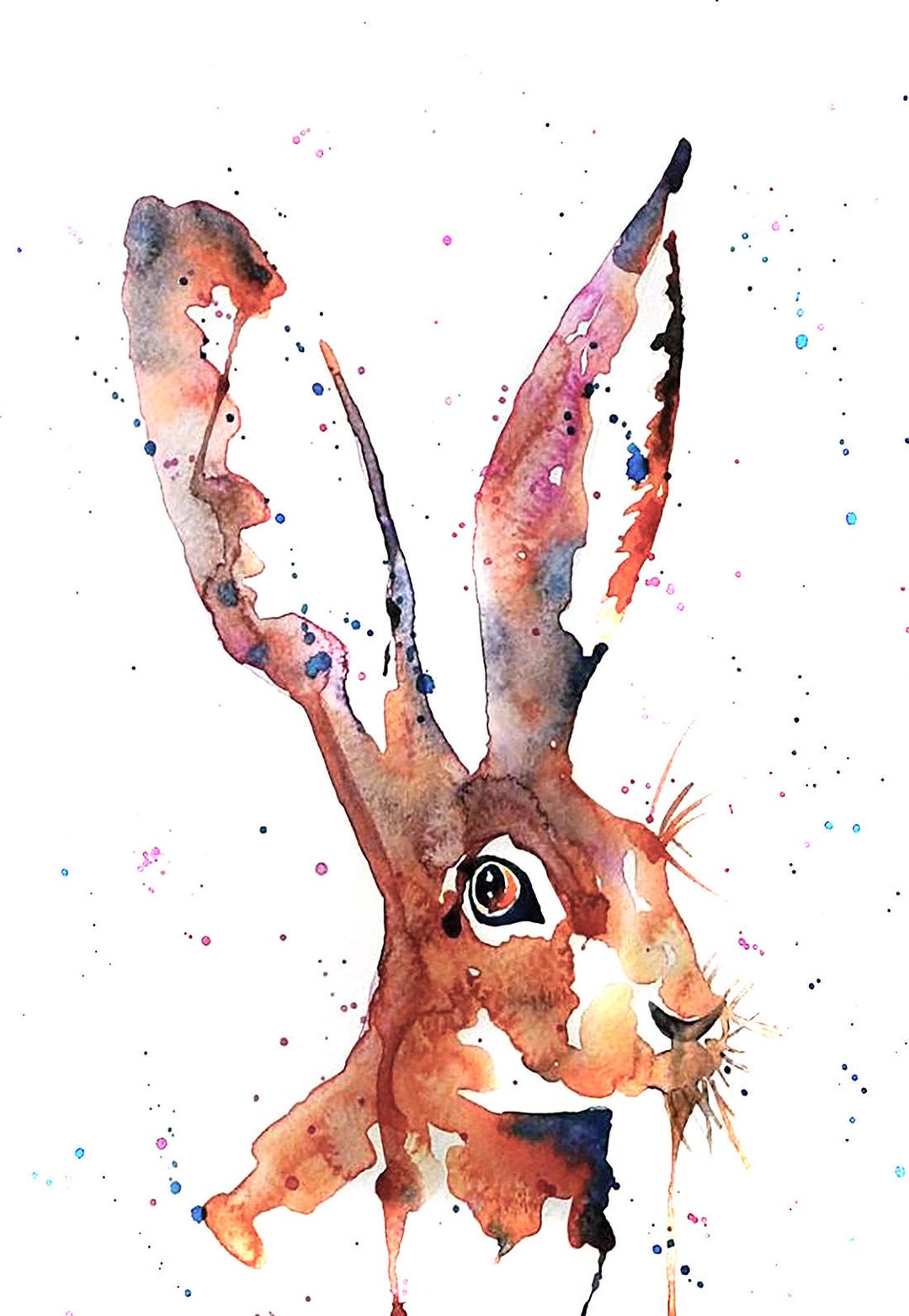 Hare - I Spy With My Little Eye" Print Watercolour.hare Art,hare Print ...
